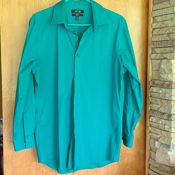 Apt. 9 | Shirts | Mens Bright Turquoise Long Sleeve Dress Shirt | Poshmark